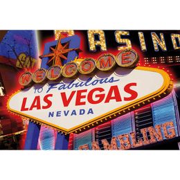 papermoon Fototapete &raquo;Las Vegas&laquo; matt bunt Vlies B/L: 2,5m x 1,8m