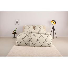 OTTO home Bettw&auml;sche &raquo;Belle&laquo; 2 Renforc&eacute; Qualit&auml;t, Rei&szlig;verschluss beige Renforc&eacute;, Obermaterial: 100% Baumwolle B/L: 135cm x 200cm, 1 Stk., 1 Stk., 