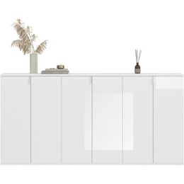 Home Affaire Garderoben-Set &raquo;Trondheim, Breite 183 cm, best. aus 3 Kommoden, 6 T&uuml;ren, 18 F&auml;cher&laquo; Set, 3 Stk. tlg. wei&szlig; B/H/T: 183cmcm x 99cmcm x 