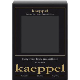 Kaeppel Spannbettlaken &raquo;Single Jersey Mako Elasthan&laquo; aus 97% Baumwolle und 3% Elasthan grau Jersey-Elasthan, Obermaterial: 97% Baumwolle, 3% Elasthan B/L: 