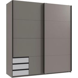 wimex Schwebet&uuml;renschrank &raquo;Bahamas, Kleiderschrank in den Breiten 135cm und 180cm erh&auml;ltlich&laquo; inkl. drei farblich abgesetzter Schubladen grau Holzwerkstoff 