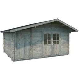 Palmako Gartenhaus &raquo;Emma&laquo; 14,2 qm grau Massivholz Fu&szlig;boden im Gartenhaus, ohne Dacheindeckung
