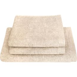 Dyckhoff Handtuch Set &raquo;Deep Harmony Element&laquo; Set 3 Stk. Frottier 15% Hanf; 3er Set: 2 Handt&uuml;cher (50x100cm), 1 Duschtuch (70x140cm); beige Frottier, 