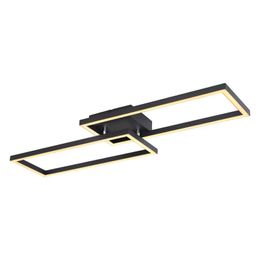 Globo LIGHTING LED Deckenleuchte &raquo;TATJANA&laquo; LED-Modul Warmwei&szlig; Deckenlampe/Wohnzimmer/Schlafzimmer/modern schwarz Einheitsgr&ouml;&szlig;e