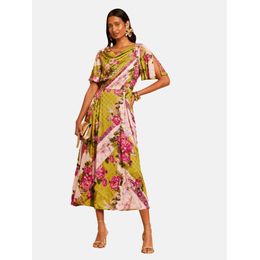 Love & Roses Kleid Damen Gr&ouml;&szlig;e 36 oliv / kiwi / pastellpink / dunkelpink Sommerkleid