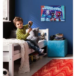 Komar Leinwandbild &raquo;Spidey and His Amazing Friends Glowy Spideys - Gr&ouml;&szlig;e 60 x 40 cm&laquo; Leinwandbild, 1 Stk. tlg. Keilrahmenbild mit Echtholzrahmen, 