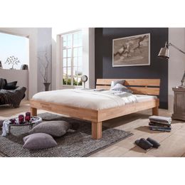 Relita Massivholzbett &raquo;Julia, Deal f&uuml;r begrenzte Zeit!&laquo; stabverleimte Buche, oberfl&auml;che ge&ouml;lt, verschiedene Breiten beige Liegefl&auml;che L&auml;nge B: 200cm x 120cm,