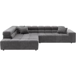 Home Affaire Ecksofa &raquo;Ancona, Ecksofa, incl. Kopfteilverstellung, Breite 319 cm, L-Form&laquo; wahlweise elektrische Sitztiefenverstellung 100% Polyester B/