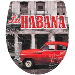 ADOB WC-Sitz &raquo;Habana&laquo; Absenkautomatik, zur Reinigung auf Knopfdruck abnehmbar bunt Duroplast, Edelstahl Einheitsgr&ouml;&szlig;e