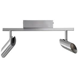 lumiCouture LED Deckenstrahler &raquo;Risell&laquo; LED-Modul 1 Stk. Warmwei&szlig; 2700 K, dimmbar, schwenkbar, Aluminium silber 2, H: 16cm, 1 Stk.