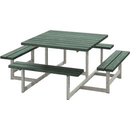 Plus Garten-Essgruppe &raquo;&raquo;Picnic&laquo; Kombim&ouml;bel&laquo; 1 Stk. tlg. 200x200x73/45 cm gr&uuml;n Polywood, Stahl B/H/T: 200cm x 73cm x 200cm