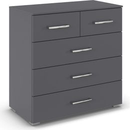 Rauch Kommode &raquo;Gamma&laquo; Breite 80 cm / H&ouml;he 81 cm, verschiedene Griffvarianten/-Farben, mit f&uuml;nf ger&auml;umigen Schubladen in verschiedenen Gr&ouml;&szlig;en MADE IN 