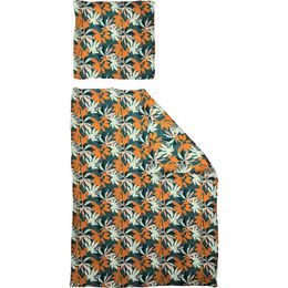 Adam Bettw&auml;sche &raquo;Jungle&laquo; 2 Stk. aus 100 % Bio-Baumwolle, 2 teilig - Bettw&auml;sche Set orange Renforc&eacute;, Obermaterial: 100% Baumwolle B/L: 135cm x 200cm, 1 Stk.