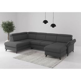 Sit & More sit&more Wohnlandschaft &raquo;Glendale, U-Form&laquo; inkl. Kopfteilverstellung,wahlweise mit Vorziehsitz und Bettkasten 95% Polyester, 5% Polyamid B/H/T: 321cm 