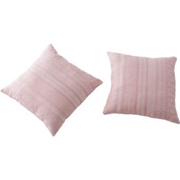 OTTO home Kissenbez&uuml;ge &raquo;Toscana Kissenbezug&laquo; passend zur Tagesdecke Toscana, in Gr&ouml;&szlig;e 50x50 cm rosa Mischgewebe, Obermaterial: 80% Baumwolle, 10% 