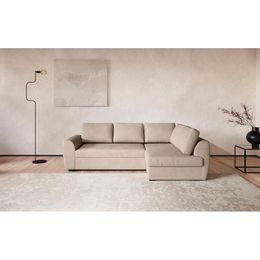 COTTA Ecksofa &raquo;Drift L-Form&laquo; optional auch mit Schlaffunktion, Wellenunterfederung beige 96% POLYESTER (PES) 4% POLYAMID(PA) B/H/T: 253cm x 86cm x 
