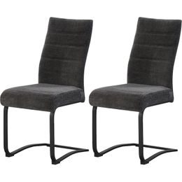 Home Affaire Esszimmerstuhl &raquo;PICTOU, 2er Set, mit Metallgestell in matt schwarz&laquo; (Set) 2 Stk.in verschiedenen Farben, Belsatbarkeit pro Stuhl 120 kg, 