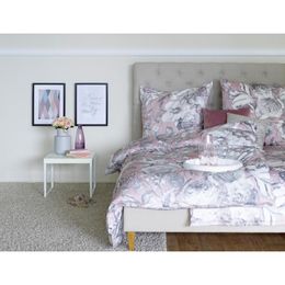 Apelt Bettw&auml;sche &raquo;Sophie&laquo; 2 Stk. Bl&uuml;tenmotive rosa Satin, Obermaterial: 100% Baumwolle B/L: 135cm x 200cm, 1 Stk., 1 Stk., Satin, B/L: 80cm x 80cm, 2 
