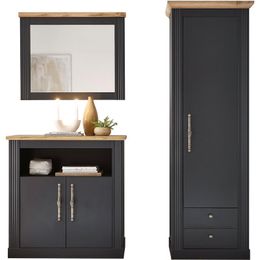 OTTO home Garderoben-Set &raquo;WESTMINSTER&laquo; Kommode, Spiegel, Garderobenschrank, 3 Stk. tlg. grau B/H/T: 178cmcm x 203cmcm x 46cmcm