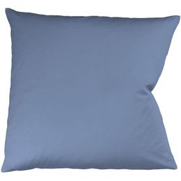 Fleuresse Kissenbezug &raquo;Colours Mako Satin, 100% Baumwolle, mit Rei&szlig;verschluss&laquo; Mako Satin, gl&auml;nzend, glatt, Premium Qualit&auml;t blau Mako-Satin, Mako-