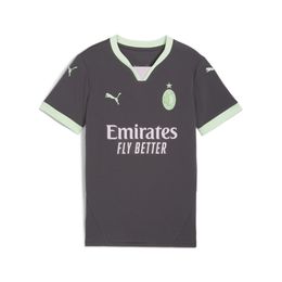 Puma Funktionsshirt 'AC Milan 24/25' Jungen Gr&ouml;&szlig;e 152 dunkelgrau / mint / wei&szlig;