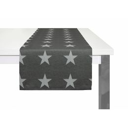 WIRTH Tischl&auml;ufer &raquo;Felino&laquo; grau Baumwolle, Polyester B/L: 40cm x 150cm, eckig