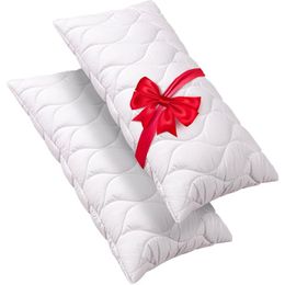 John Cotton Microfaserkissen &raquo;2f&uuml;r1, Kopfkissen, ein Kissen gratis, 40x80 cm, 80x80cm&laquo; F&uuml;llung: 100% Polyester Bezug: Microfaser Spar-Set, 1 Stk. tlg. ergonomisch