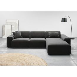 Home Affaire Ecksofa &raquo;Glimminge auch in Breitcord, Feincord, Boucl&eacute; + Easy care-Bezug&laquo; L-Form, Breite 294, Zierkissen grau 95% Polyester, 5% Nylon B/H