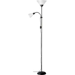 Brilliant Deckenfluter &raquo;Spari&laquo; E14 E27 1 Stk. 180 cm H&ouml;he, &Oslash; 25 cm, E27 + E14, Aluminium/Kunststoff schwarz 2, &Oslash; 25cm H: 180cm, 1 Stk.