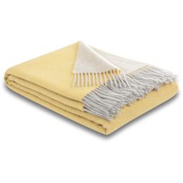 Biederlack Wohndecke &raquo;Soft Impression im Doubleface-Look&laquo; Baumwolle-Kaschmir-Mix gelb Baumwolle, Kaschmir B/L: 130cm x 170cm