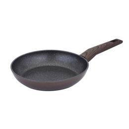 RESTO Kitchenware Bratpfanne &raquo;Carina, Universalpfanne mit holz&auml;hnlichem Soft-Touch-Griff&laquo; Aluminium 1 Stk. tlg. mit Marmor-Antihaftbeschichtung, 4-