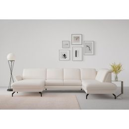 Sit & More sit&more Wohnlandschaft &raquo;Fashion U-Form&laquo; wahlweise mit Kopfteilverstellung, Vorziehsitz, motorisch, Metallf&uuml;&szlig;e beige B/H/T: 338cm x 84cm x 207cm, 