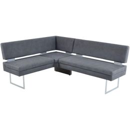 K+w Komfort & Wohnen K+W Komfort & Wohnen Eckbank langer Schenkel links oder rechts, mit dekorativen Distanzhalter blau B/H/T: 158cm x 89cm x 199cm, Microfaser Struktur 