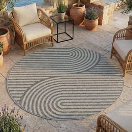 Ayyildiz Teppiche Outdoorteppich &raquo;DESERT 1301 , auch als L&auml;ufer und Rund erh&auml;ltlich&laquo; rund 5 mm H&ouml;he In und Outdoor, pflegeleicht, Wohnzimmer, Aussenbereich grau 