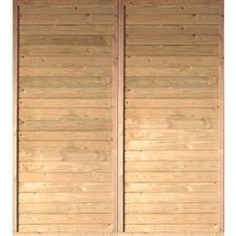 Karibu Carport-Seitenwand f&uuml;r Carport &raquo;Eco 2&laquo;/&raquo;Eco 3&laquo; beige Holzwerkstoff B/H/T: 180cm x 200cm