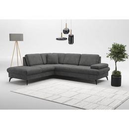 Sit & More sit&more Ecksofa &raquo;Morris Jubi L-Form, B: 238 cm&laquo; mit Armteilfunktion & 1 Zierkissen, optional Schlaffunktion grau 100% Polyester B/H/T: 238cm x 83cm x