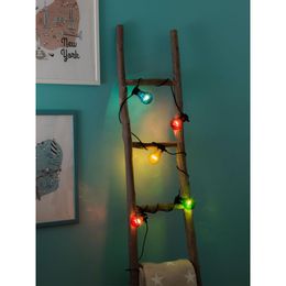 Konstsmide LED-Lichterkette &raquo;Party-Lichterkette&laquo; 5 Stk.-flammig LED Biergartenkette, 5 bunte Birnen / 40 warm wei&szlig;e Dioden schwarz Dioden 5 Stk. 