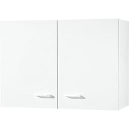 KOCHSTATION H&auml;ngeschrank &raquo;KS-Elster&laquo; Breite 80 cm wei&szlig; Holzwerkstoff wei&szlig;, B/H/T: 80cm x 57cm x 34cm, T&uuml;ren: 2 Stk.