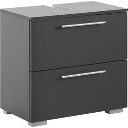 Welltime Waschbeckenunterschrank &raquo;Carlos&laquo; Breite 60 cm grau FSC -zertifizierter Holzwerkstoff anthrazit, B/H/T: 60,2cm x 59,1cm x 35cm, Schubladen: 1 