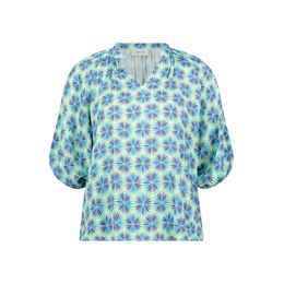 Cartoon Casual-Bluse mit Raffung Damen Gr&ouml;&szlig;e S gr&uuml;n