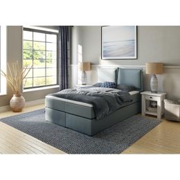 Home Affaire Boxspringbett &raquo;Lysann&laquo; 5fach verstellbares Kopfteil, in 4 Breiten, 3 Matratzenarten blau Liegefl&auml;che B/L: 140cm x 200cm, H2 + H2, Bonnell
