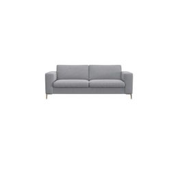 FLEXLUX 2,5-Sitzer &raquo;Fiore, super Sitzkomfort durch Kaltschaum,&laquo; breite Armlehnen, F&uuml;&szlig;e Alu+ Eiche grau 100% Polyester B/H/T: 196cm x 85cm x 92cm, 