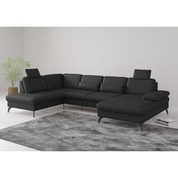 Sit & More sit&more Wohnlandschaft &raquo;Morris Jubi&laquo; wahlweise mit Armteilverstellung, Schlaffunktion & Bettkasten schwarz B/H/T: 335cm x 82cm x 212cm, NaturLEDER , 