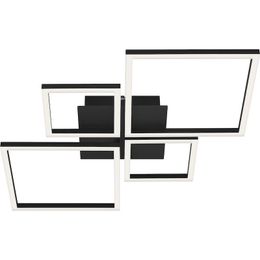 Briloner Leuchten LED Deckenleuchte &raquo;3128015 FRAME&laquo; LED-Board Warmwei&szlig; Deckenlampe, 75x47x7,3cm, Schwarz, 48W, Wohnzimmer, Schlafzimmer schwarz Einheitsgr&ouml;&szlig;e