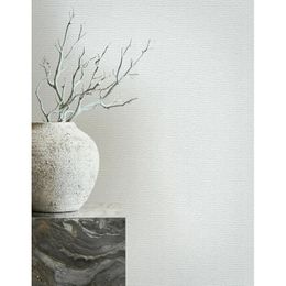 marburg Vliestapete &raquo;Tapete Cloth Style&laquo; uni gepr&auml;gt moderne Vliestapete f&uuml;r Wohnzimmer Schlafzimmer K&uuml;che grau Vlies B/L: 0,53m x 10,05m, Rollen: 1