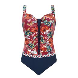 Sunflair Badeanzug Damen Gr&ouml;&szlig;e 4XL navy / rot / orangerot / wei&szlig;