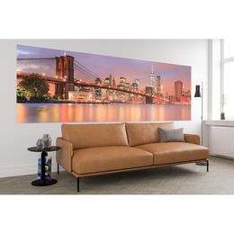 Komar Fototapete &raquo;Vlies Fototapete - Brooklyn Nights - Gr&ouml;&szlig;e 368 x 124 cm&laquo; Motiv bedruckt glatt bunt Vlies B/L: 3,68m, Rollen: 1