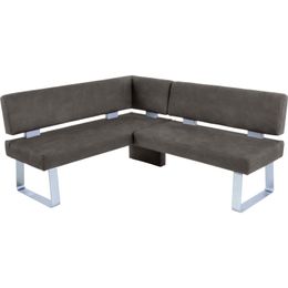K+w Komfort & Wohnen K+W Komfort & Wohnen Eckbank &raquo;Santos II Esszimmerbank&laquo; gepolstert, Eckbank, wahlweise langer Schenkel 180cm rechts oder links grau 100% Polyester B/H/