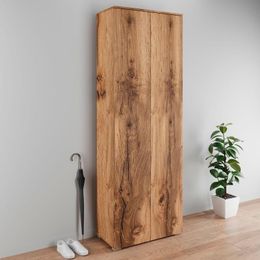 OTTO home Schuhschrank &raquo;Paris&laquo; 2-t&uuml;riger griffloser ger&auml;umiger Schuhschrank mit einer H&ouml;he von 200 cm braun eichefarbe votan, B/H/T: 70cm x 200cm x 