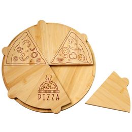 Kesper Pizzateller &raquo;Pizza-Teller, Bambus&laquo; mit Einbrandt, einzelen St&uuml;cke entnehmbar Bambus 36cm